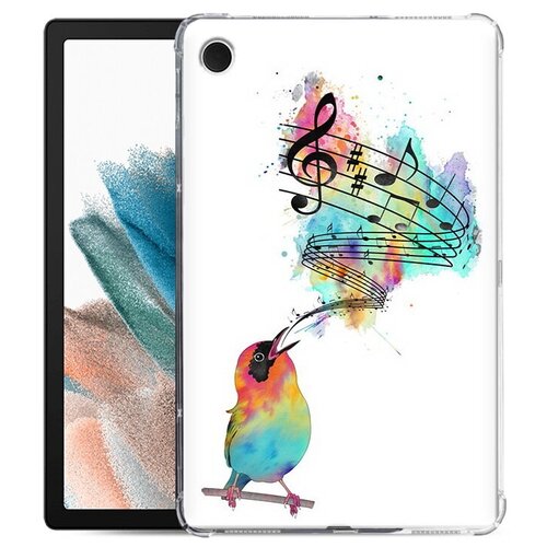 Чехол задняя-панель-накладка-бампер MyPads певчая птичка для Samsung Galaxy Tab A8 10.5 2021 (SM-X200N) противоударный