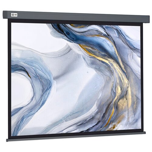 Рулонный серый экран cactus Wallscreen CS-PSW-128X170-SG, 87", серый