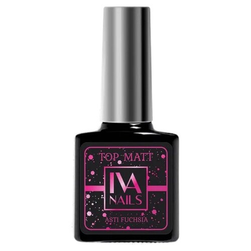 IVA Nails Верхнее покрытие Top Matte, asti fuchsia, 8 мл