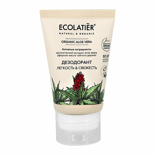 Део-крем жен. ECOLATIER ORGANIC ALOE VERA Легкость & свежесть 40 мл