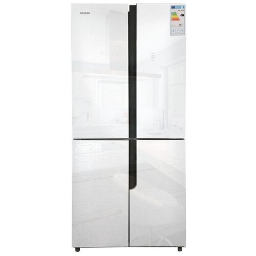 Холодильник Ginzzu NFK-500 White glass, белый