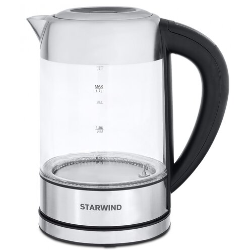 Чайник STARWIND SKG5213, черный/серебристый