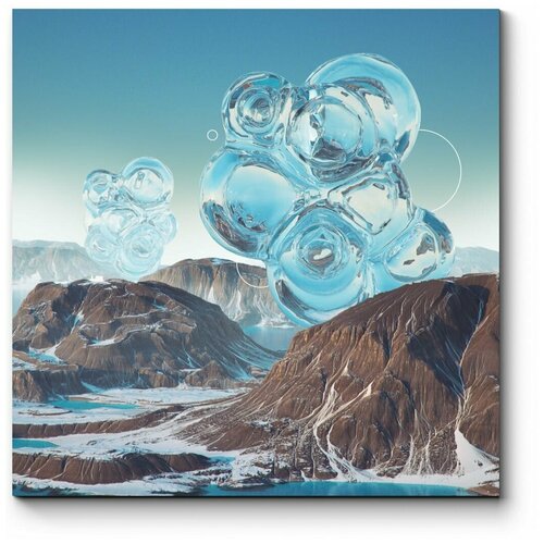 Модульная картина Инопланетные ледяные пузыри 40x40