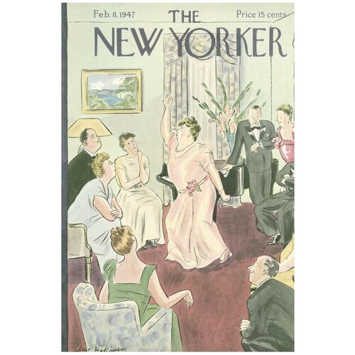 Постер / Плакат / Картина Обложки New Yorker - Веселые танцы 60х90 см в раме