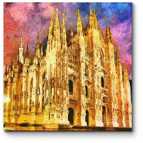 Модульная картина Вечерние краски Милана 110x110