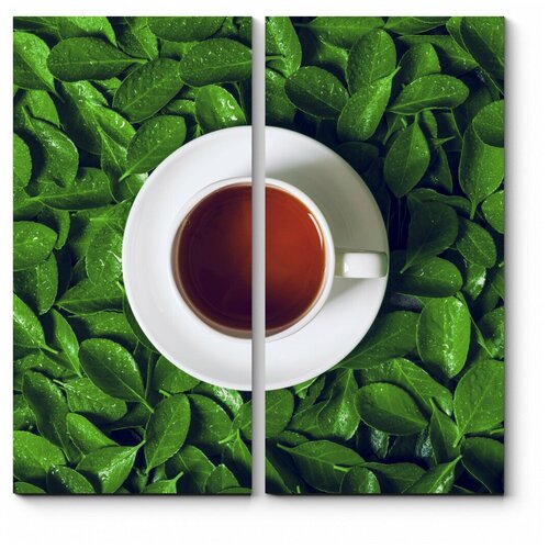 Модульная картина Зеленый чай 80x80
