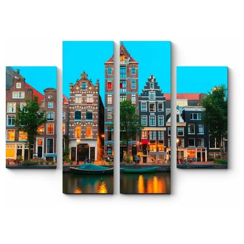 Модульная картина Амстердам каким мы его знаем 100x75