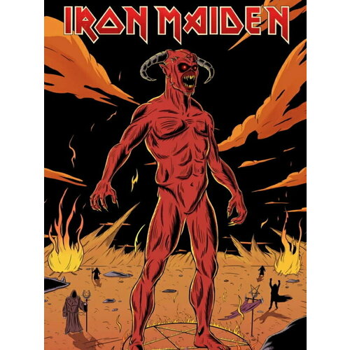 Плакат, постер на бумаге Iron Maiden/Железная дева/музыкальные/поп исполнитель/артист/поп-звезда/группа. Размер 21 х 30 см