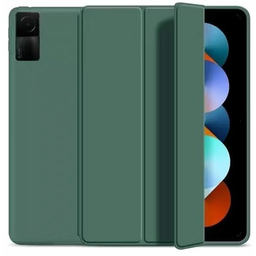 Чехол для планшета Redmi Pad 2022 10,6 дюйма, из мягкого силикона, трансформируется в подставку (темно-зеленый)