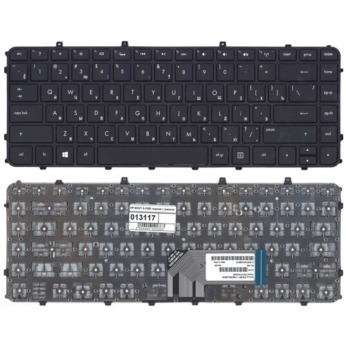 Клавиатура для ноутбука HP MP-11M73US6698 черная с черной рамкой