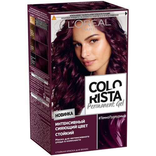 L'Oreal Paris Colorista Permanent Gel стойкая краска для волос, темно-пурпурный, 60 мл