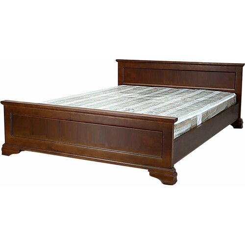Кровать из массива дерева Классика без рисунка, спальное место (ШхД): 160х200