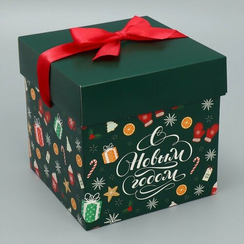 Коробка складная «Новогодние сладости», 15 × 15 × 15 см