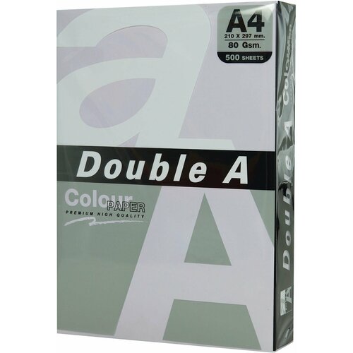 Бумага цветная DOUBLE A, А4, 80 г/м2, 500 л, пастель, фиолетовая