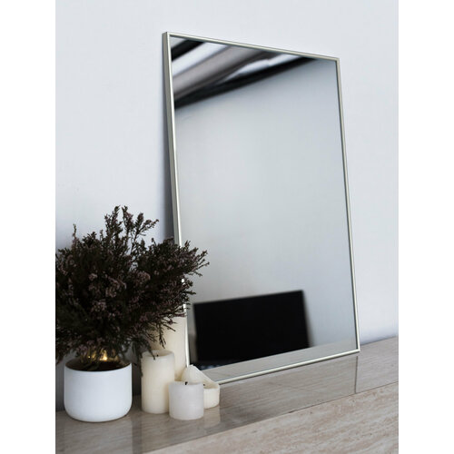 Зеркало декоративное настенное Aurora 90x120, серебряный