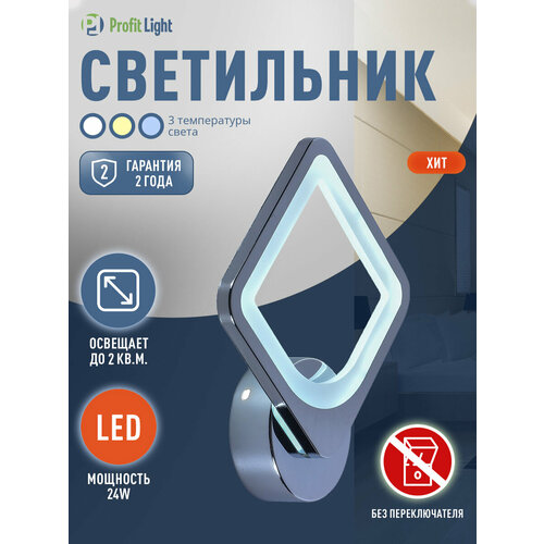 Светодиодный накладной светильник 8057/1W CHR 24W Profit Light