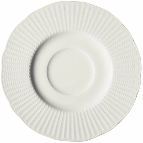 Набор из 4 блюдец круглое 12х12х1.9 см, белый, фарфор, Kutahya, BNILY01CT00