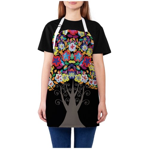Фартук женский для готовки JoyArty "Цветочное дерево", универсальный размер
