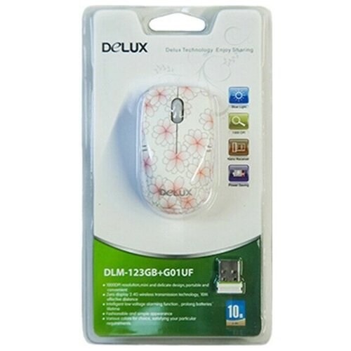 Мышь Delux Pink (DLM-123GB)