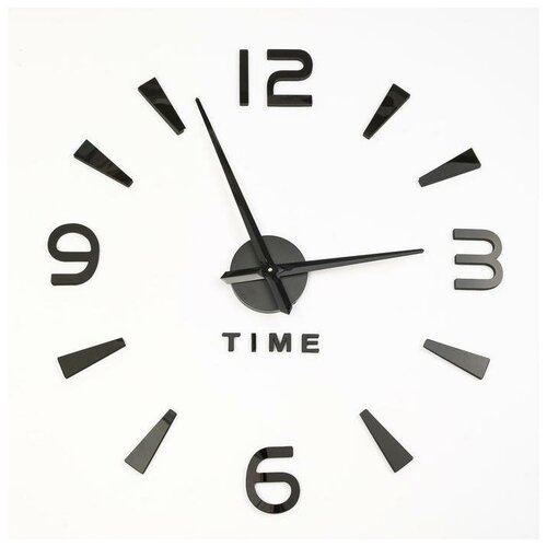 Часы-наклейка DIY "Кавалье", d-120 см, черные