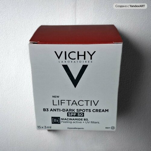 Vichy liftactiv Крем дневной с витамином В3 против пигментации SPF 50+ 45 мл (15 штук по 3 мл.)