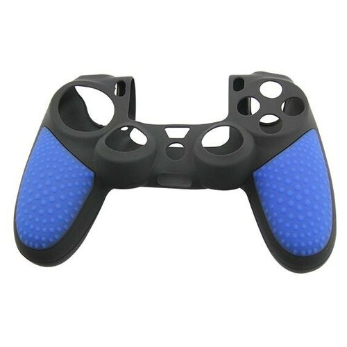 Защитный силиконовый чехол Controller Silicon Case (Non-Slip) для геймпада Sony Dualshock 4 Wireless Controller Черный/Синий (PS4)