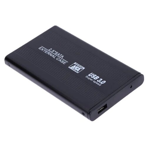Внешний корпус, бокс для 2.5' жесткого диска, USB3.0, HDD External Case, Mobile Rack, металлический, черный, на саморезах