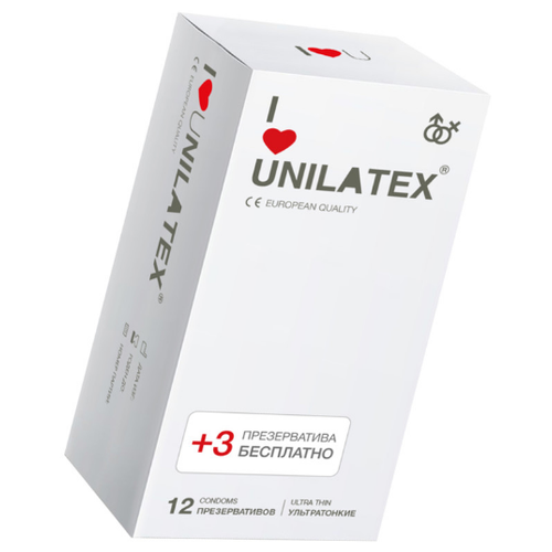 Презервативы UNILATEX NATURAL ULTRATHIN №12+3 ультратонкие