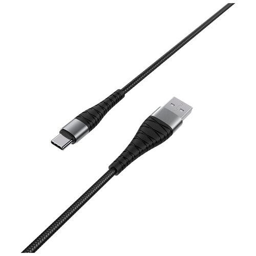 Кабель USB - TYPE-C Borofone BX32 (зарядка 5A, передача данных, тканевая оплетка)