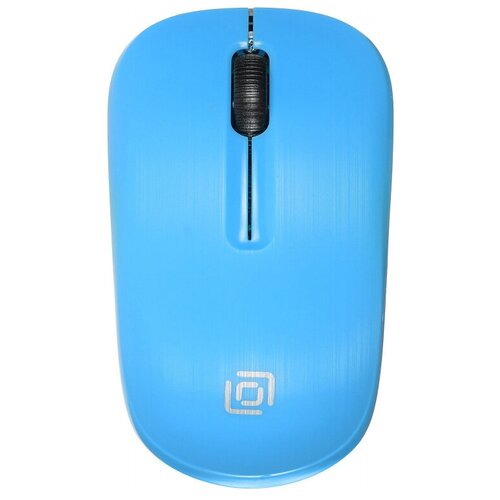 Мышь Оклик 525MW голубой оптическая (1000dpi) беспроводная USB (2but)