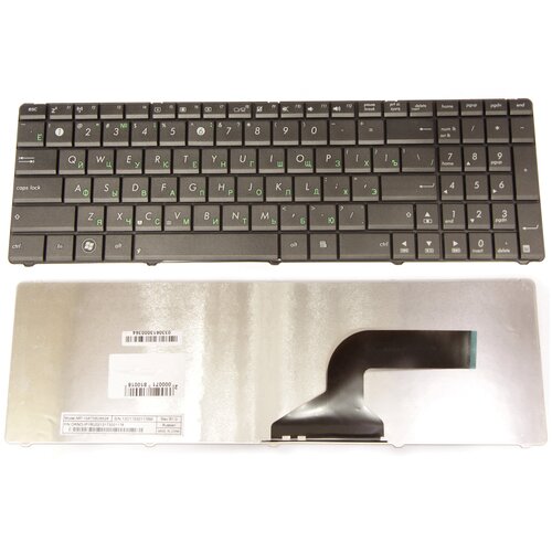Клавиатура для ноутбука Asus V118546AS1, черная, без рамки