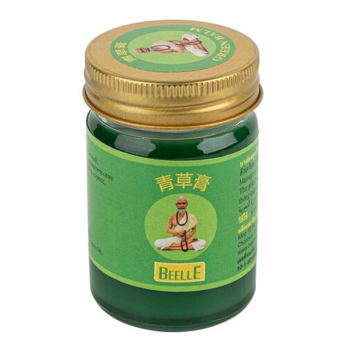 Тайский зеленый бальзам для массажа Mho Shee Woke, 50 гр