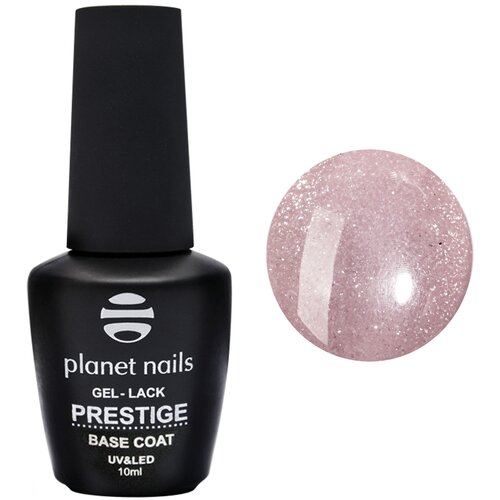 Planet nails Базовое покрытие Prestige Base Shimmer, peach, 10 мл