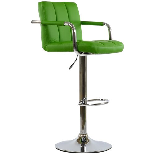 Барный стул Barneo N-69 Kruger Arm зеленая кожа