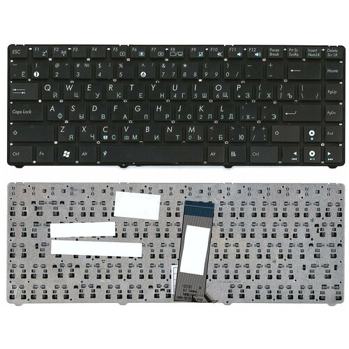 Клавиатура для ноутбука Asus Eee PC 1215, Черная, Без рамки