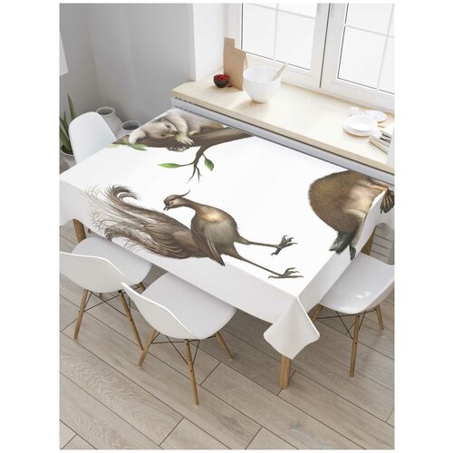 Скатерть прямоугольная JoyArty на кухонный стол "Такая разная природа" из оксфорда, 120x145 см