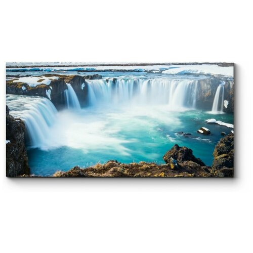 Модульная картина Грандиозный водопад Исландии 60x30