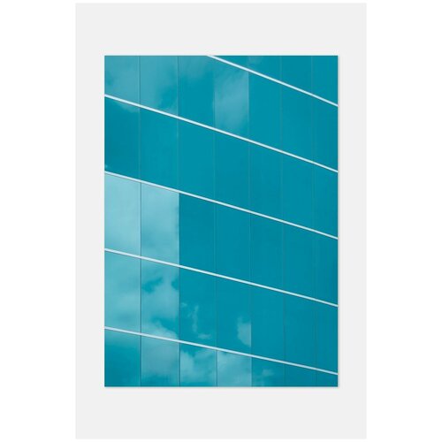 Постер для интерьера Postermarkt, 40х50 см в тубусе, Синий #23
