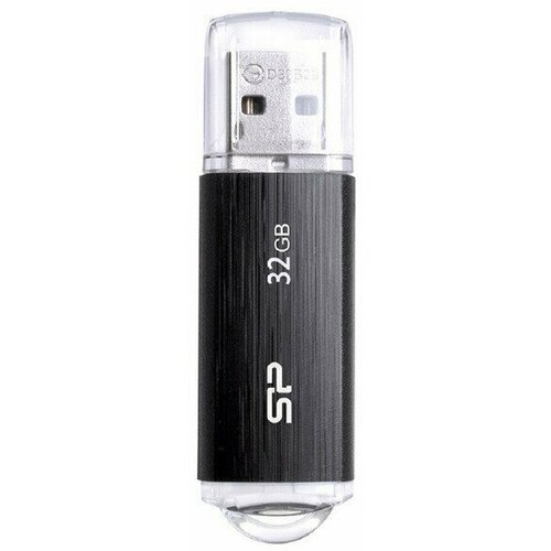 Флеш-память Silicon Power Ultima U02, 32Gb, USB 2.0, чер, SP032GBUF2U02V1K, 896146