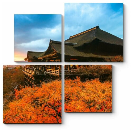 Модульная картина Осенний Киото на закате80x80