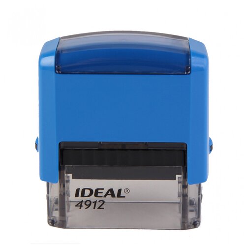 Оснастка Ideal 4912 P2 для печати, штампа, факсимиле. Поле: 47х18 мм. Корпус: синий.