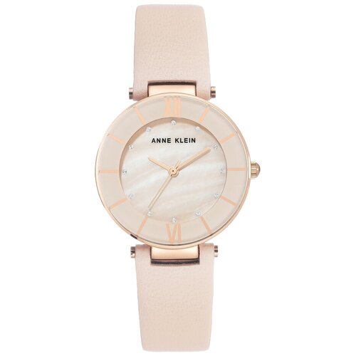 Наручные часы ANNE KLEIN Leather 3272RGLP, розовый, бежевый