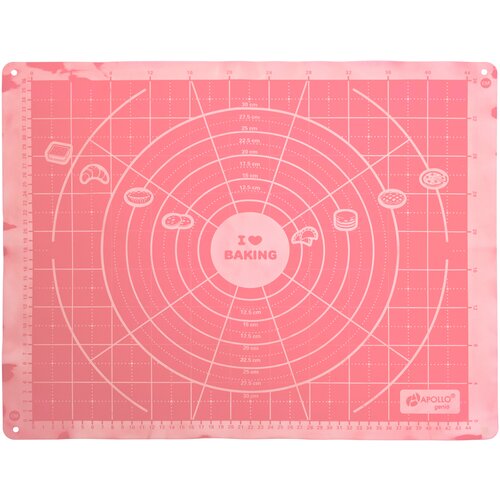 Коврик силиконовый для выпечки 40x50 см/Apollo genio "Tarte"/ розовый