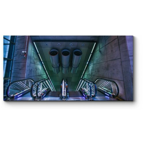 Модульная картина Современный эскалатор в метро 200x100