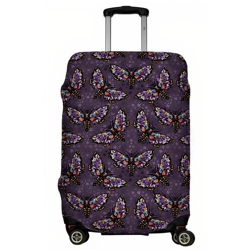 Чехол для чемодана LeJoy, размер L, черный, фиолетовый