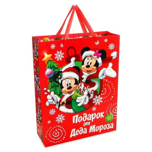 Подарочный пакет Disney ламинированный "С Новым Годом! Микки Маус и его друзья", 31х40х11 см