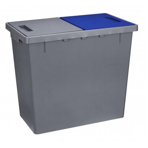 Контейнер для раздельного сбора мусора Idea 2x20 л пл с/син/че (42x29x49см)