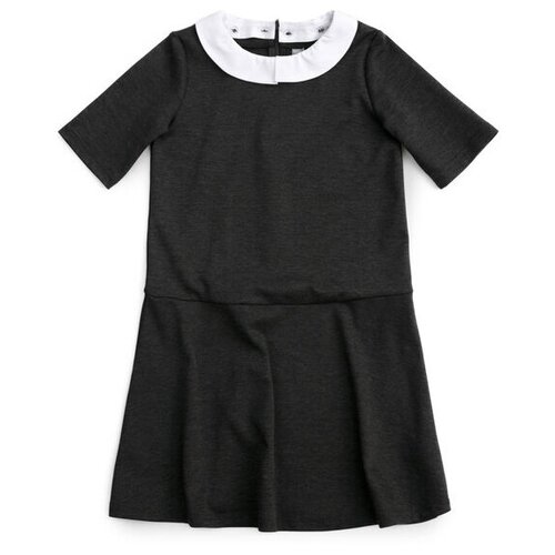 Школьное платье playToday, размер 128, серый