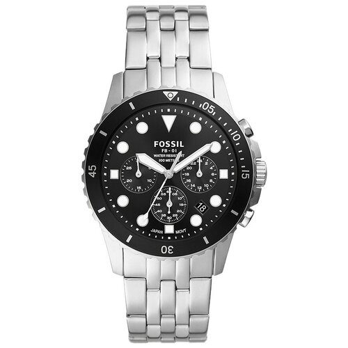 Наручные часы FOSSIL FB-01, черный, серебряный