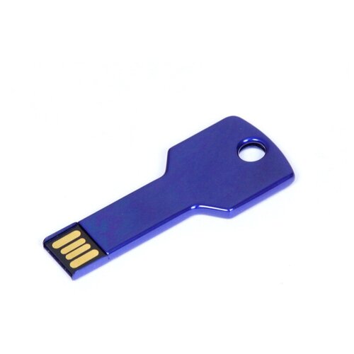 Металлическая флешка Ключ для нанесения логотипа (8 Гб / GB USB 2.0 Синий/Blue KEY Flash drive VF- 808)